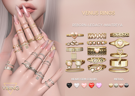 Second Life Marketplace - Vibing -- venus rings -- fatpack